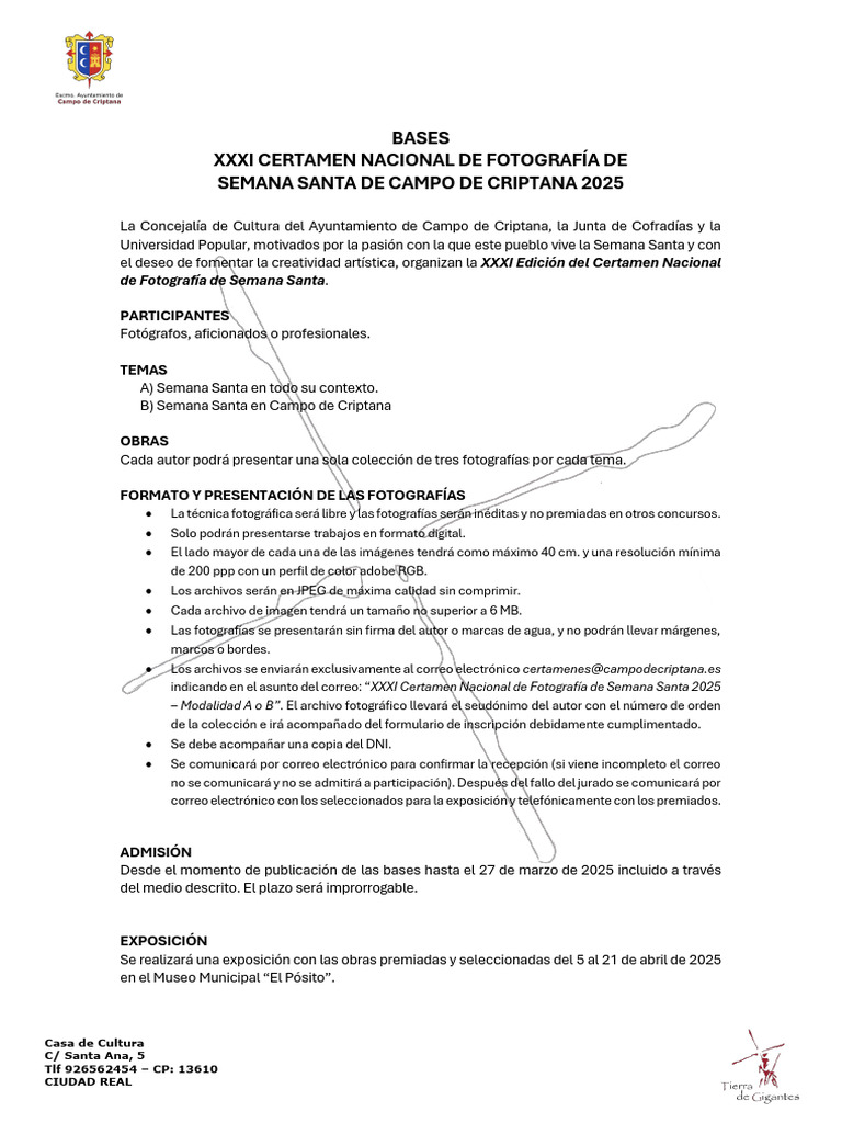 Bases Certamen Fotografia 2025 | PDF