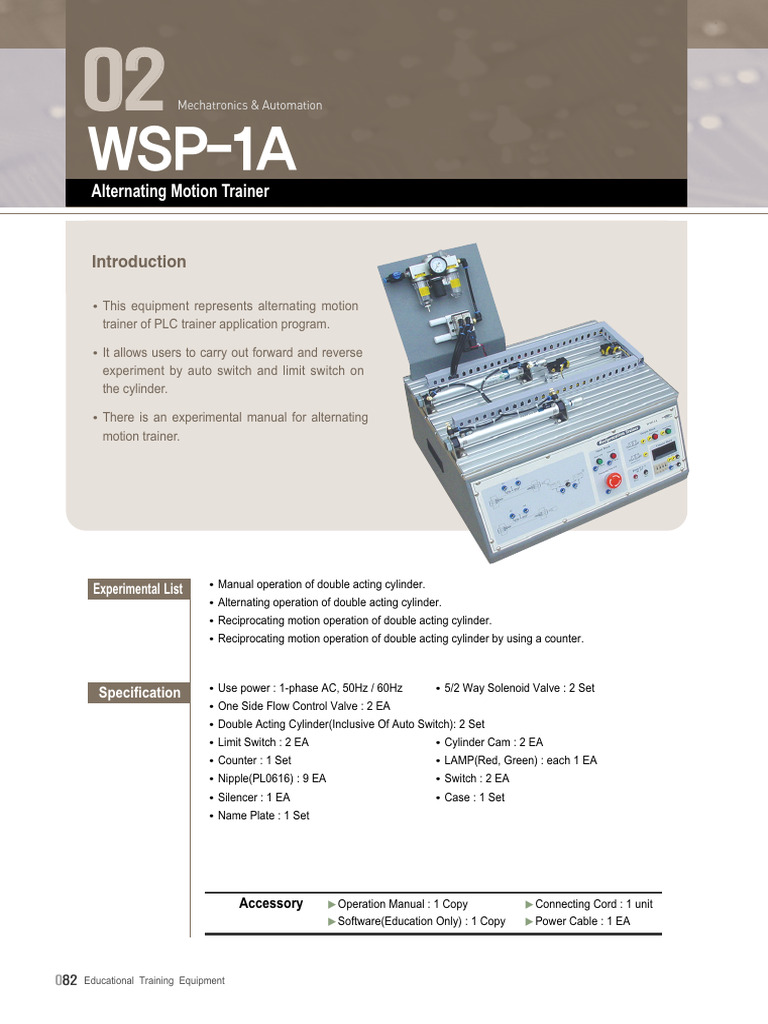 Wsp-1a Alternating Motion Trainer | PDF