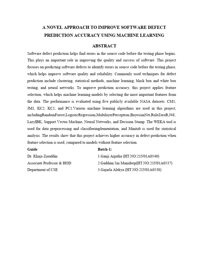 Majorproject Abstract | PDF