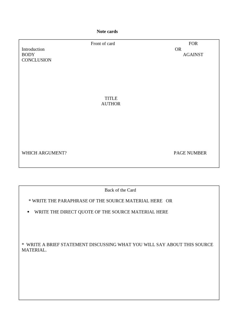 Note Cards-1-1 | PDF