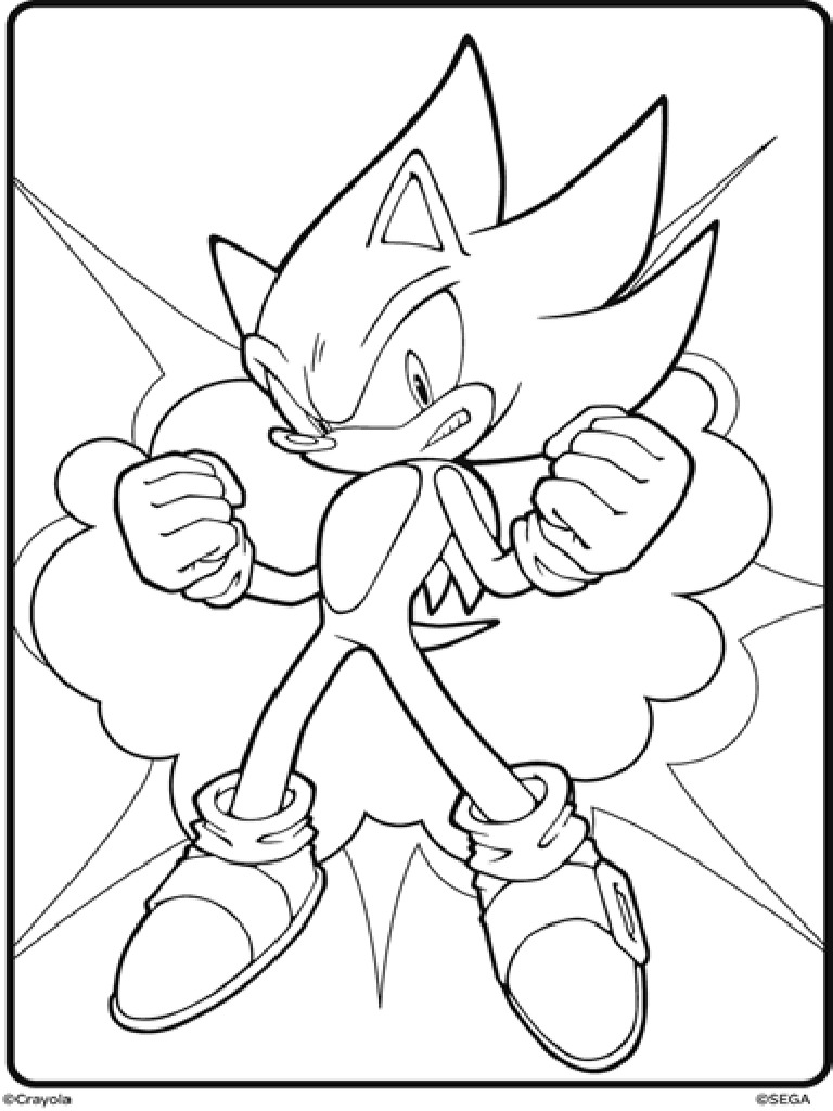Sonic The Hedgehog Free Coloring Page | PDF
