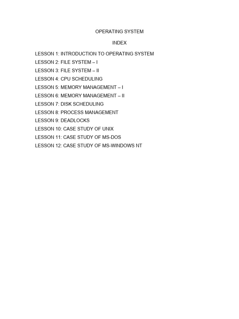 OS Lecture | PDF | Operating System | Process (Computing)