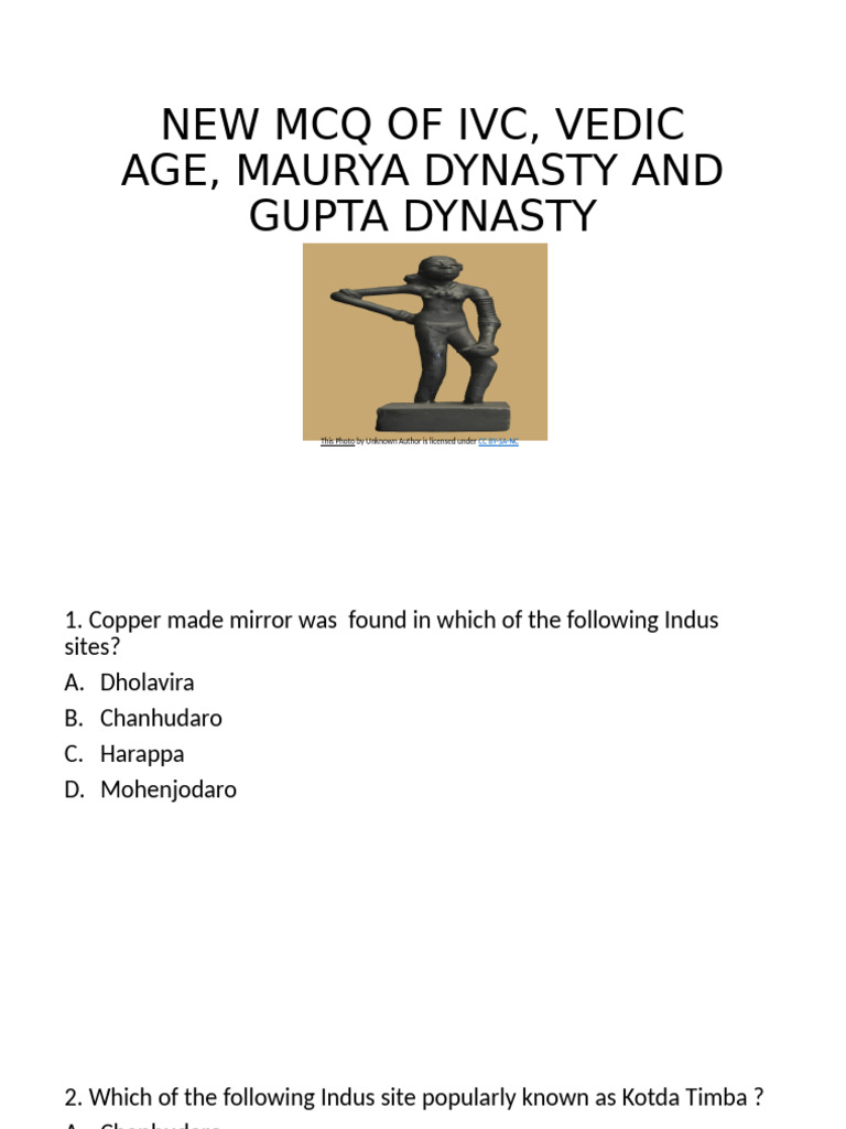 MCQs on IVC and Vedic Age | PDF | Ancient India