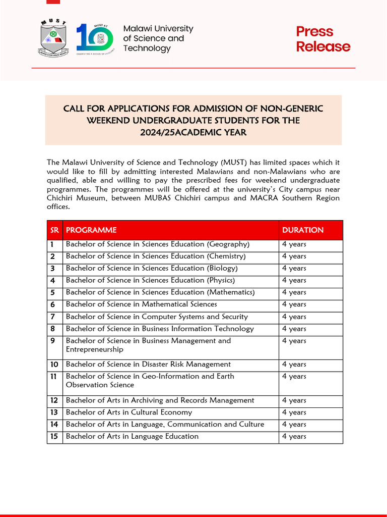 Call For Applications Weekend Classes | PDF | Bachelor's Degree ...
