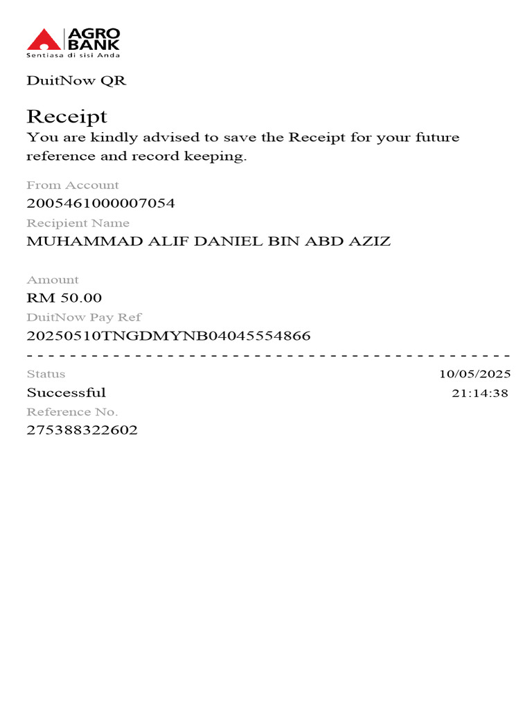 QR Pay Receipt | PDF