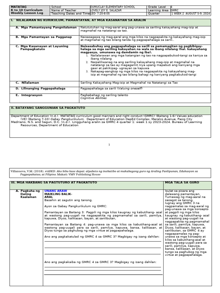 LE_GMRC4_Q1_Wk2 | PDF