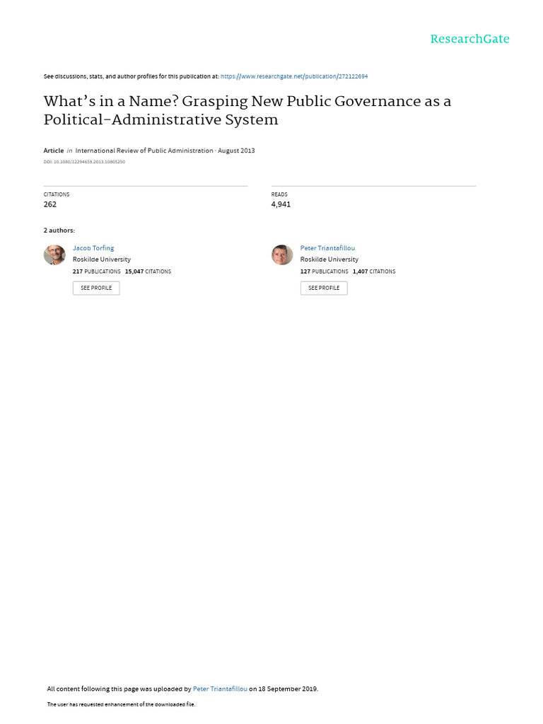 New Public Governance Framework Explained | PDF | Governance | System