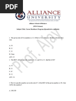 Iimk Bms at 2025 Sample Questions - Quantitative Aptitude | PDF | Ratio