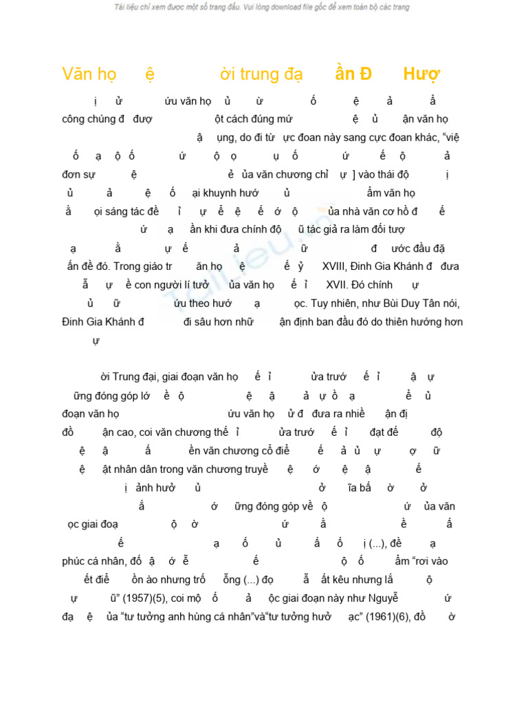 Van Hoc Viet Nam Thoi Trung Dai D52 | PDF