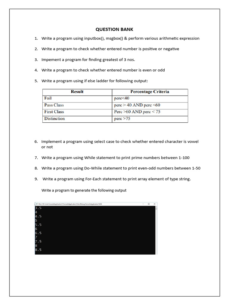 GAD PRACTICAL EXAM QUESTION BANK | PDF | Constructor (Object Oriented Programming) | Programming
