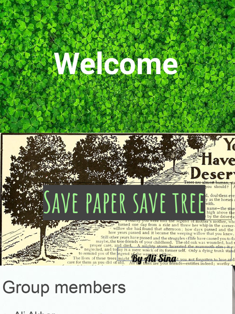 SAVE PAPER SAVE TREE | PDF