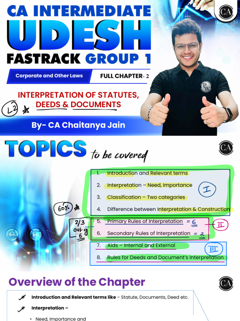 Interpretation of Statutes 02 Class Notes Corporate and Business | PDF ...