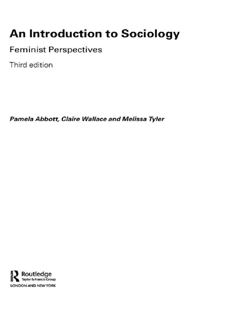 An Introduction To Sociology Feminist Perspectives Pamela Abbott | PDF ...