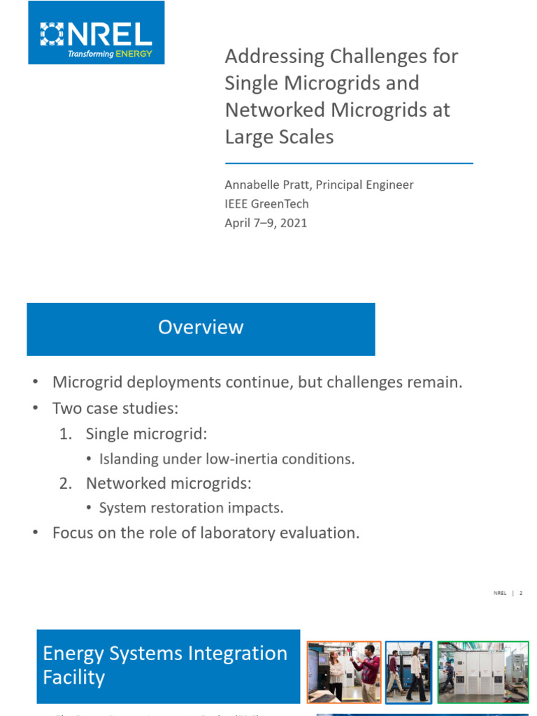 NREL Micro Grid Single n Large Scale | PDF | Distributed Generation | Sustainable Energy