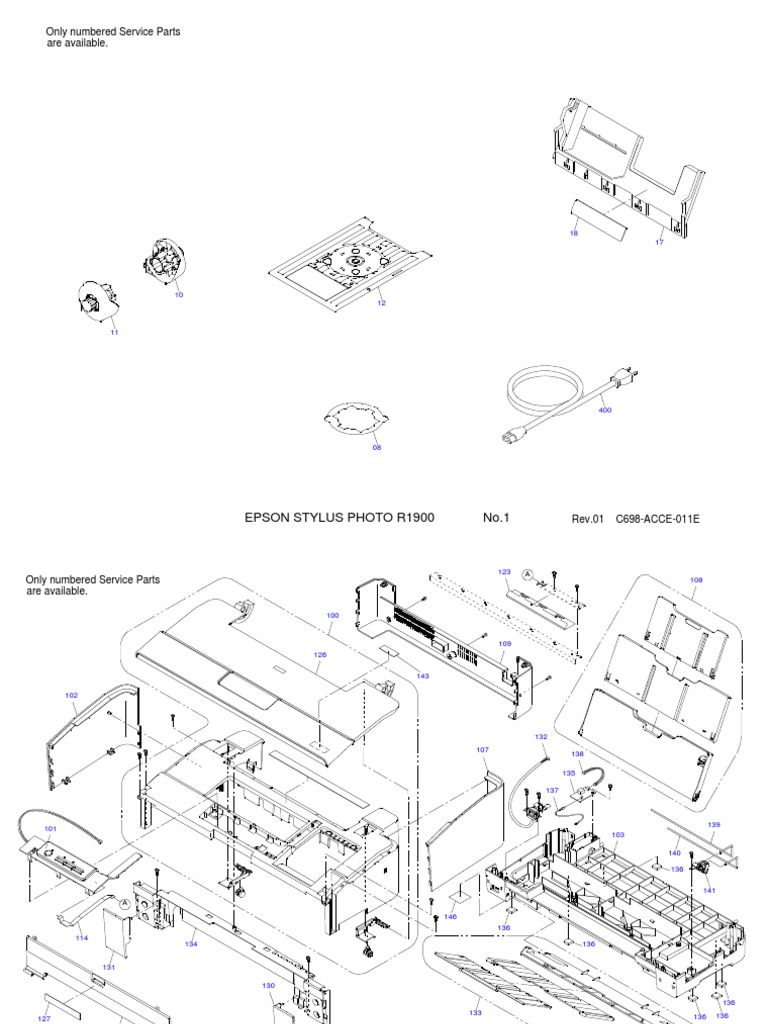 Epson R1900 Parts List | PDF | Equipment | Manufactured Goods