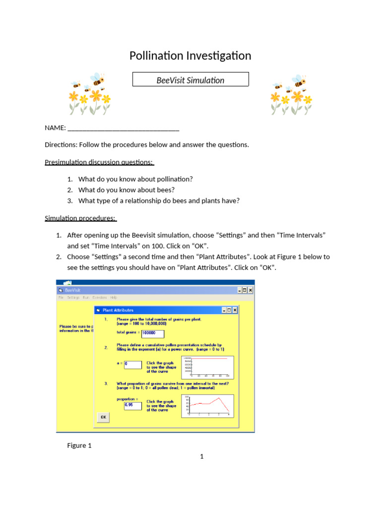 Pollination Simulation Guide | PDF | Pollination | Bees