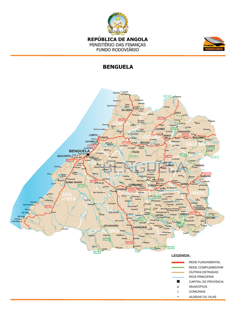 Mapa y municipios de Benguela, Angola | PDF