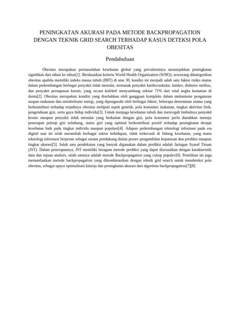 Peningkatan Akurasi Pada Metode Backpropagation Dengan Teknik Grid Search Terhadap Kasus Deteksi ...