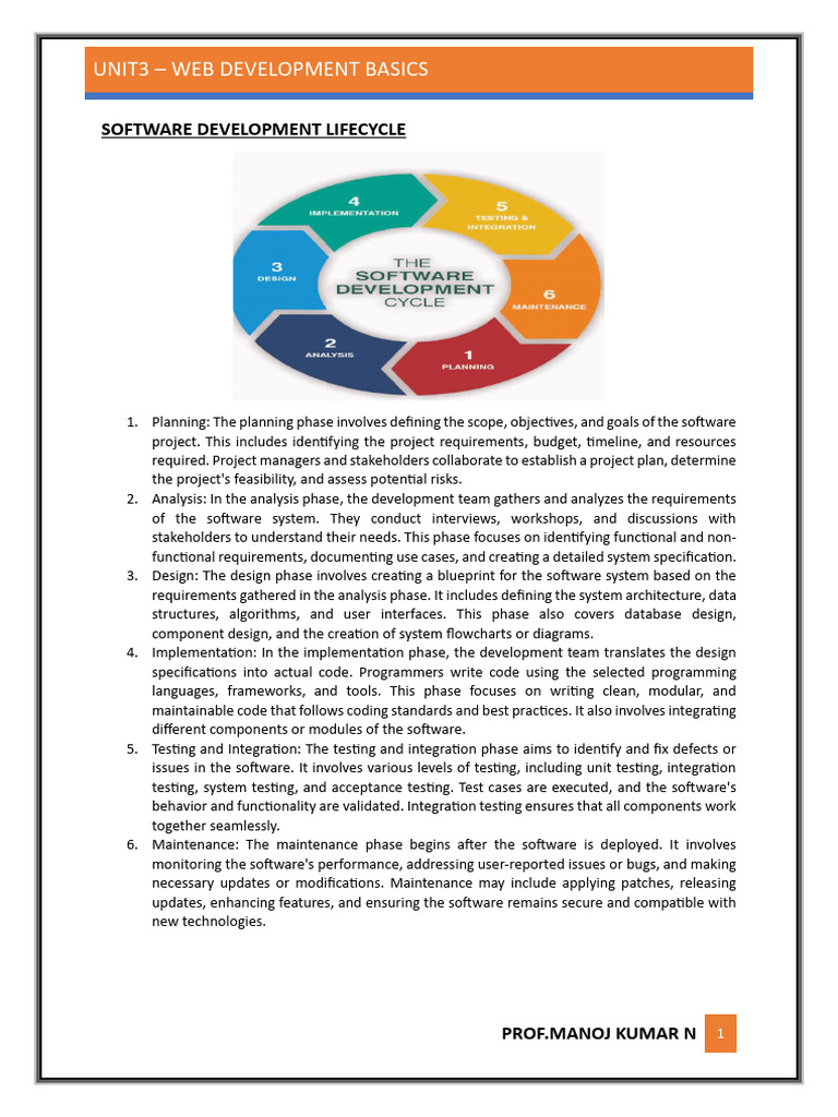 Internet Technologies Unit 3 | PDF | Html | World Wide Web