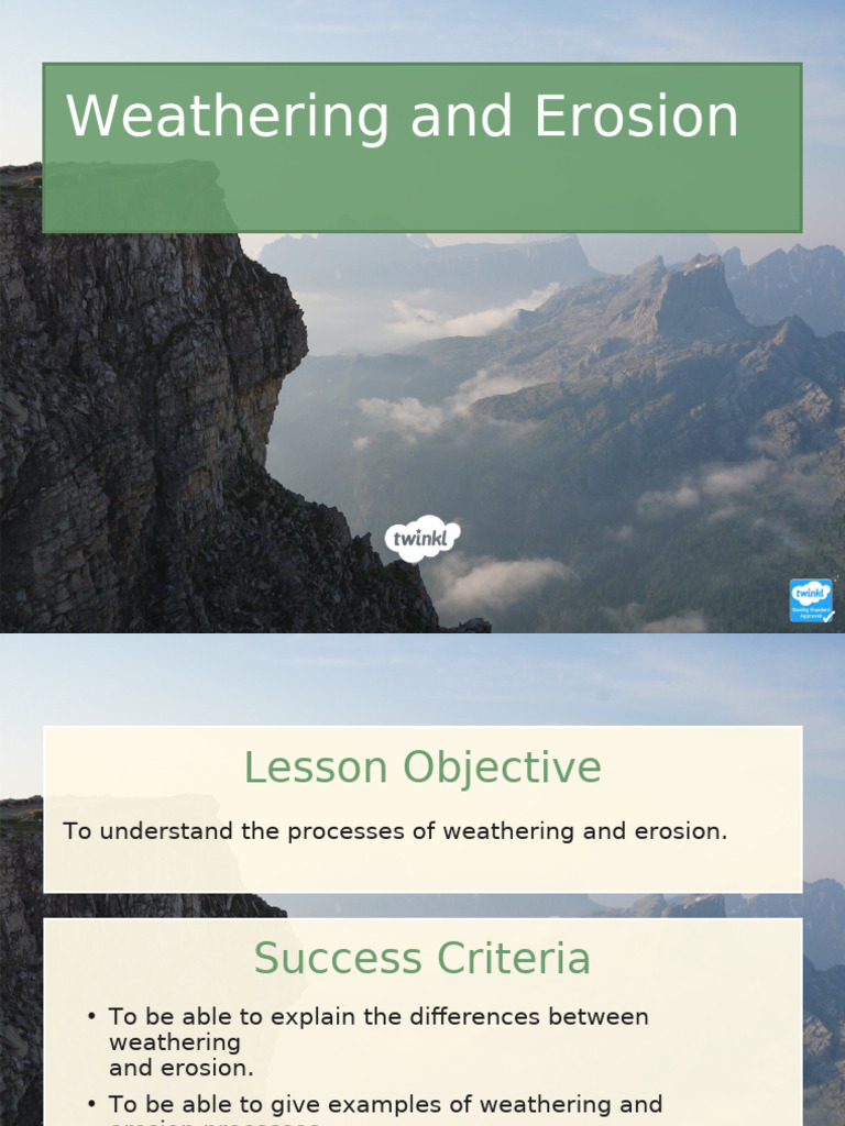 Weathering and Erosion - PowerPoint | PDF | Erosion | Weathering