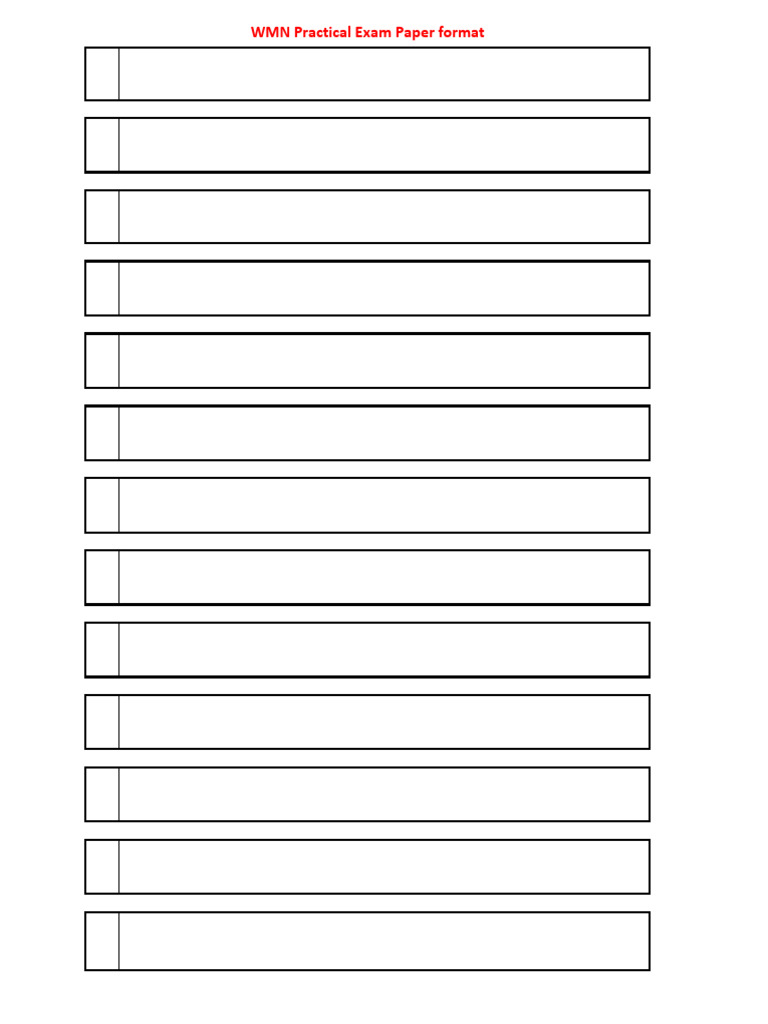 WMN Practical Exam Format 24 - 25 | PDF | Computer Network | Telephone