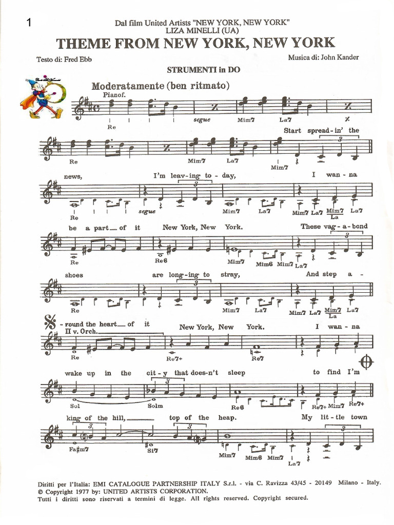 Liza Minelli - New York, New York | PDF