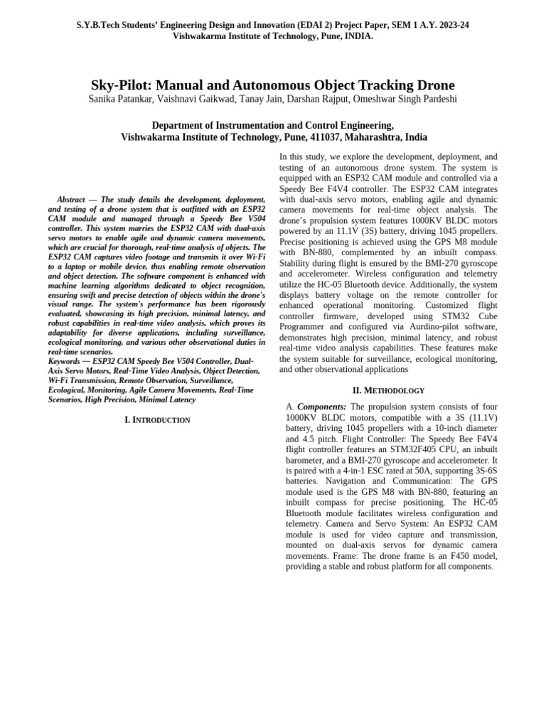 Drone Edi Paper | PDF | Unmanned Aerial Vehicle | Telemetry