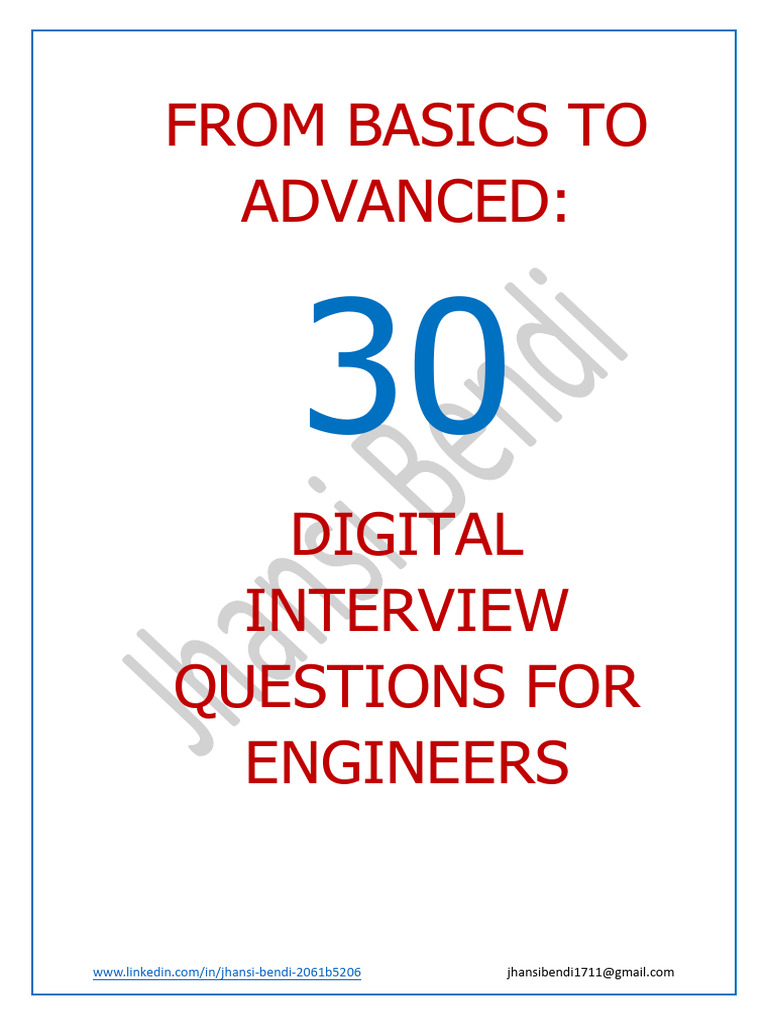 Digital Electronics Interview q a 1745253320 | PDF | Computer ...