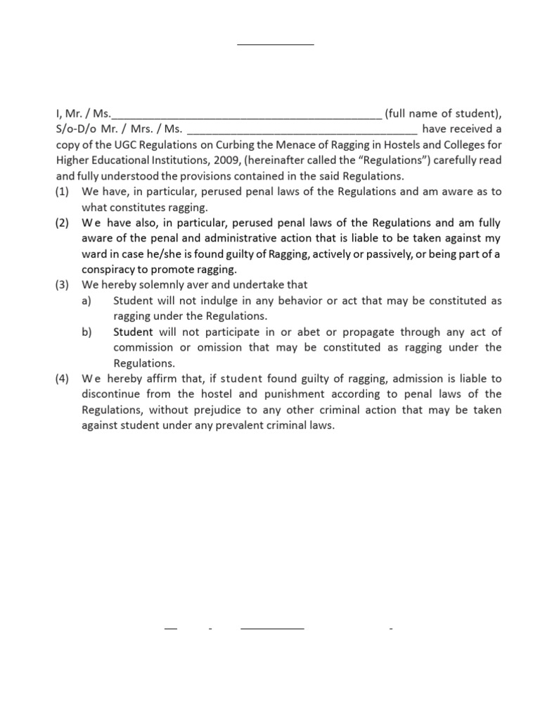 Joint Declaration by Student | PDF