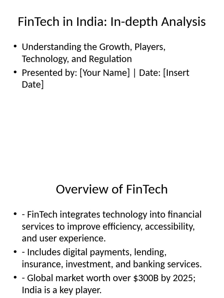 Detailed FinTech India Presentation (3) | PDF | Money | Service Industries
