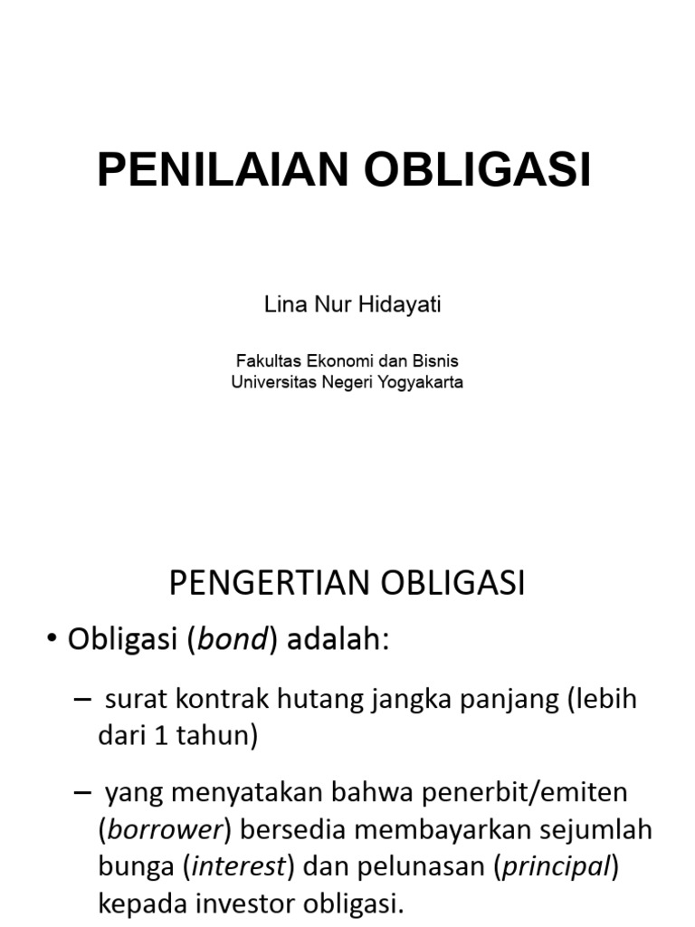 Pertemuan 7 Penilaian Obligasi | PDF