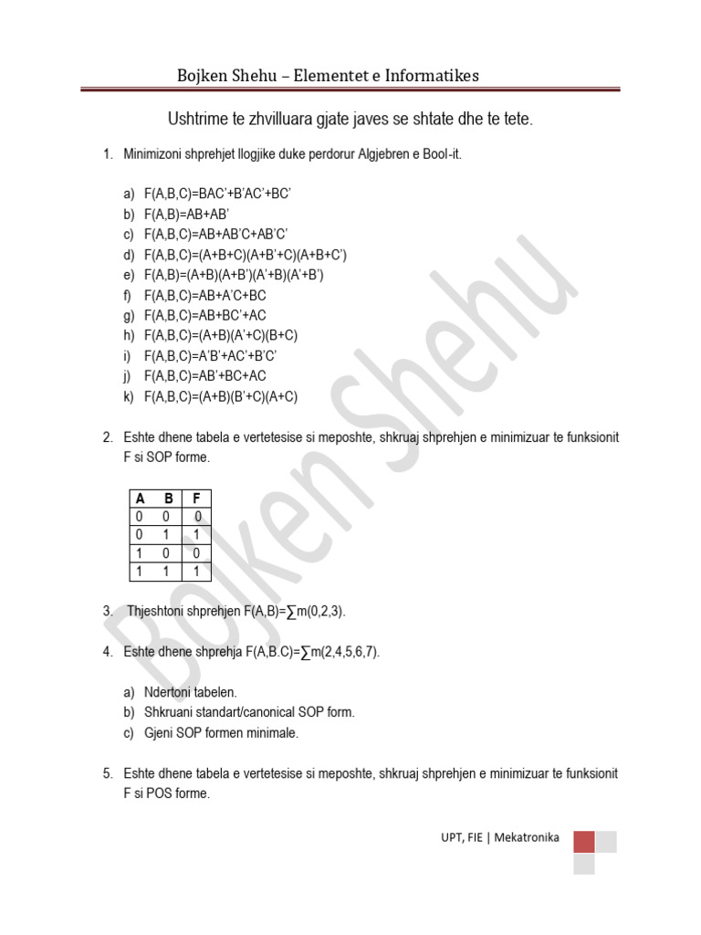 Ushtrime (Java7-8) - B.shehu | PDF