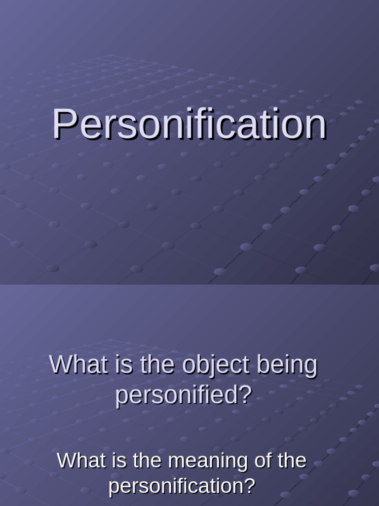 English Personification - Examples | PDF