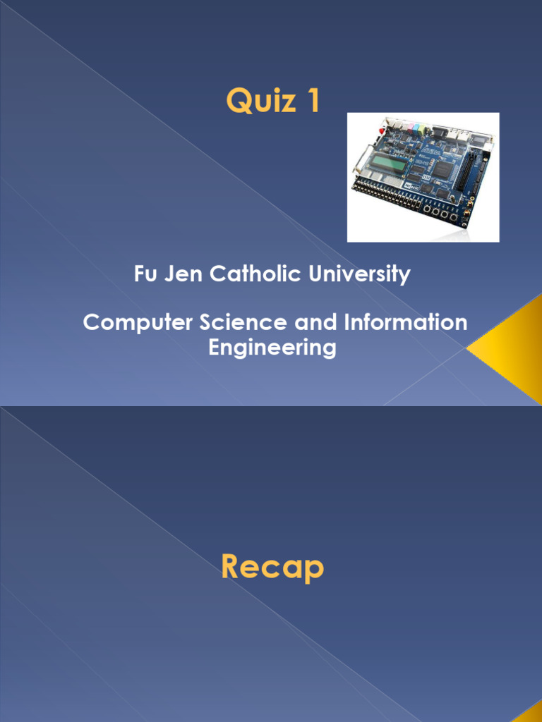 Quiz1-DSI-甲班 With Solution Dolin 20250327 | PDF | Hardware Description Language | Field ...