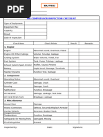 Air Compressor Daily Checklist | PDF | Electrical Engineering ...
