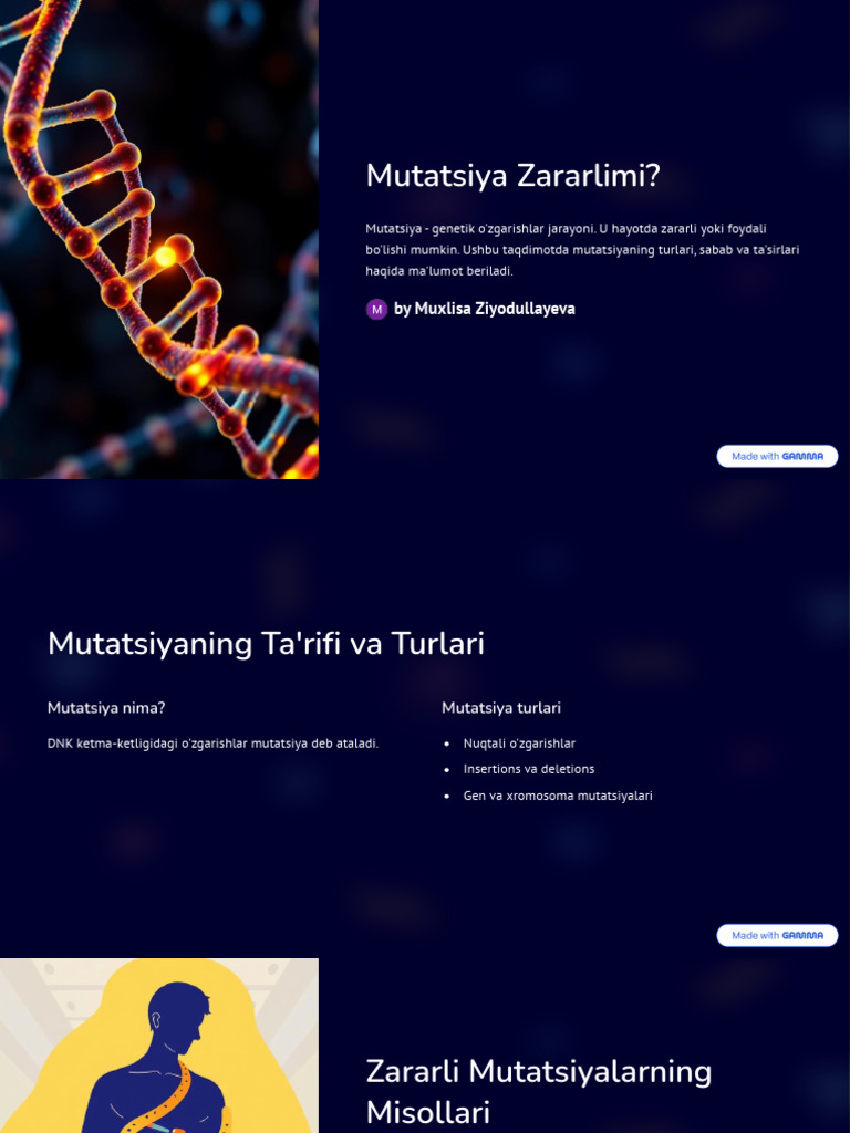 Mutatsiya Zararlimi | PDF
