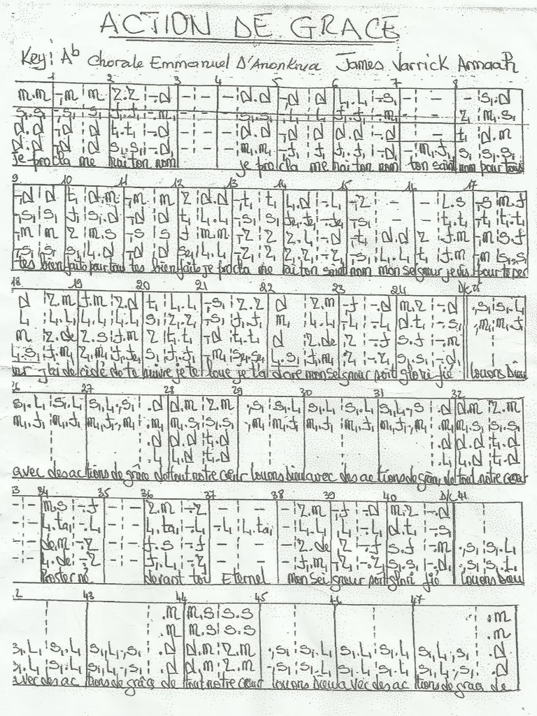 Action de Grâce | PDF