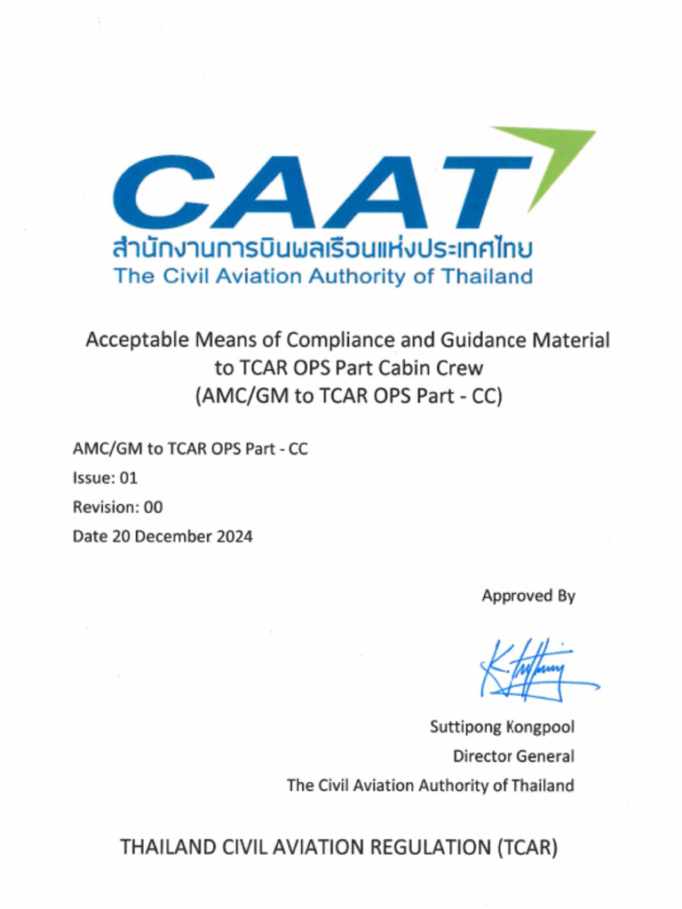 TCAR OPS Part CC: AMCs & GM Overview | PDF | Aviation