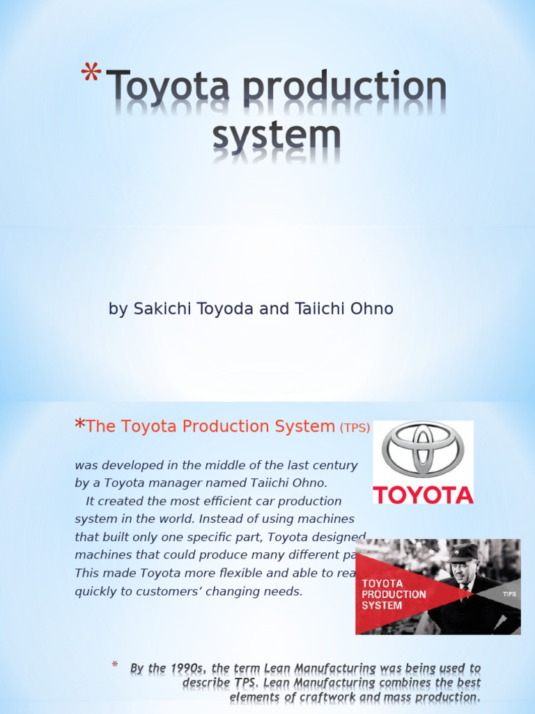 Toyota Production System | PDF