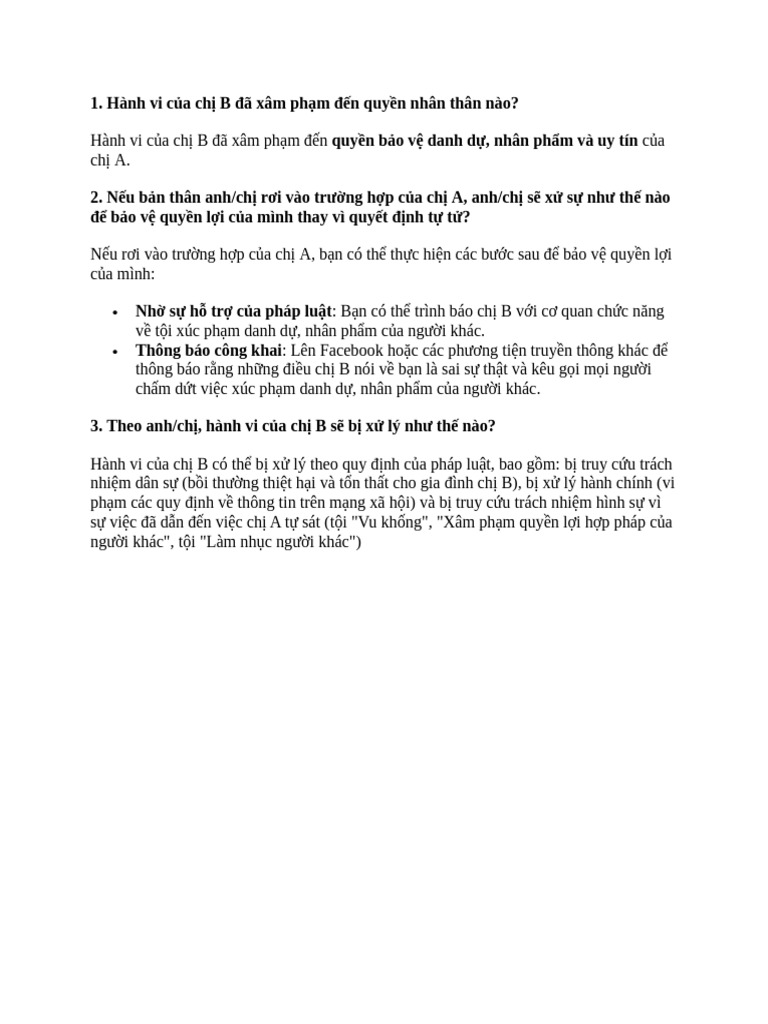 (PLDC) Xử lý tình huống 4.2.1 | PDF