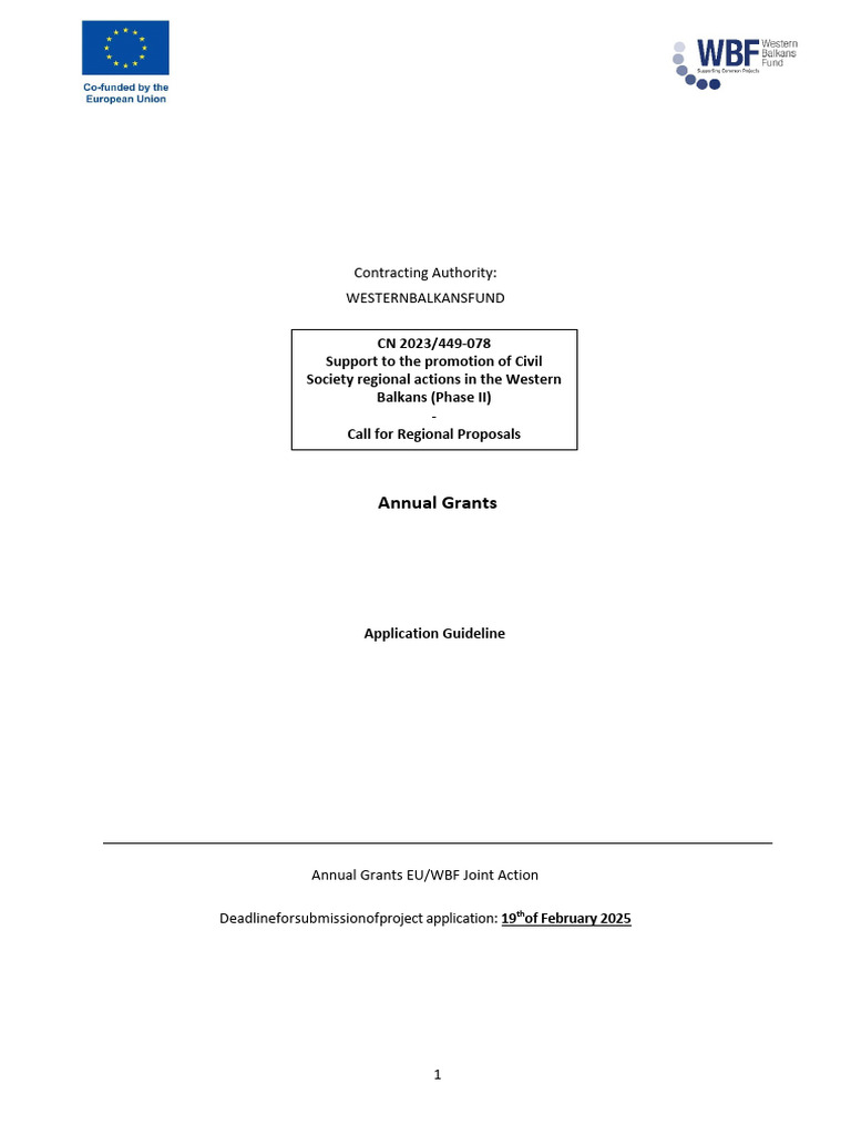 Guidelines For Applicants Annual CFP | PDF | European Union | Non ...