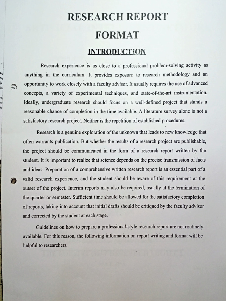 Research Report Format | PDF