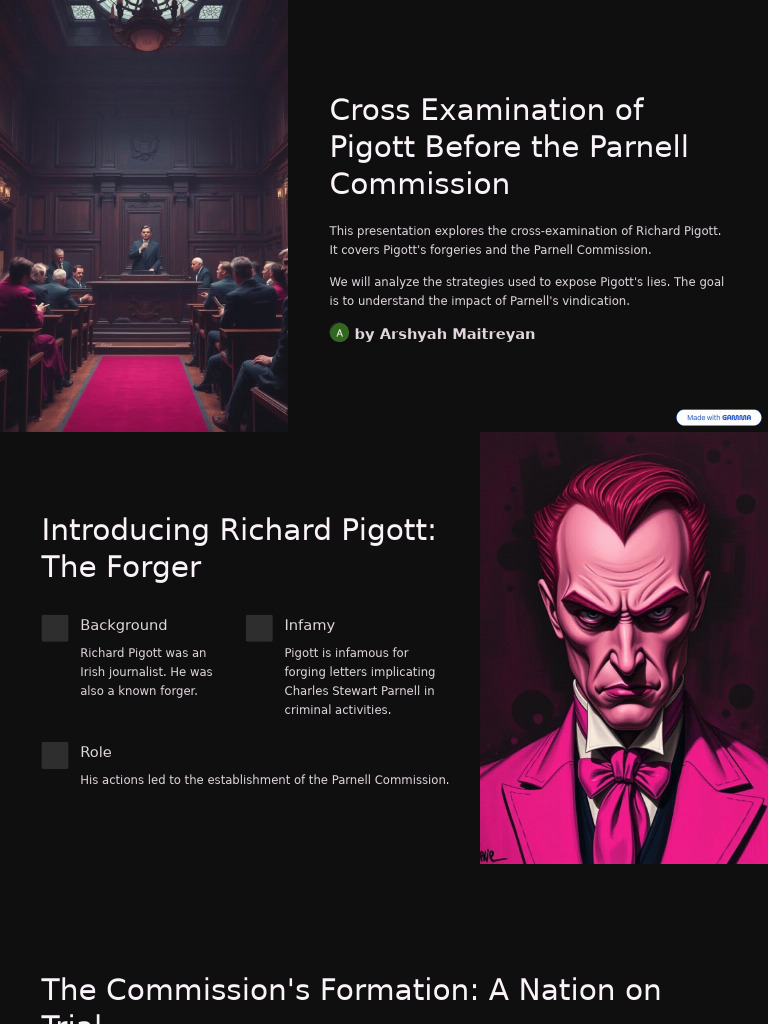 Cross Examination of Pigott Before The Parnell Commission | PDF ...