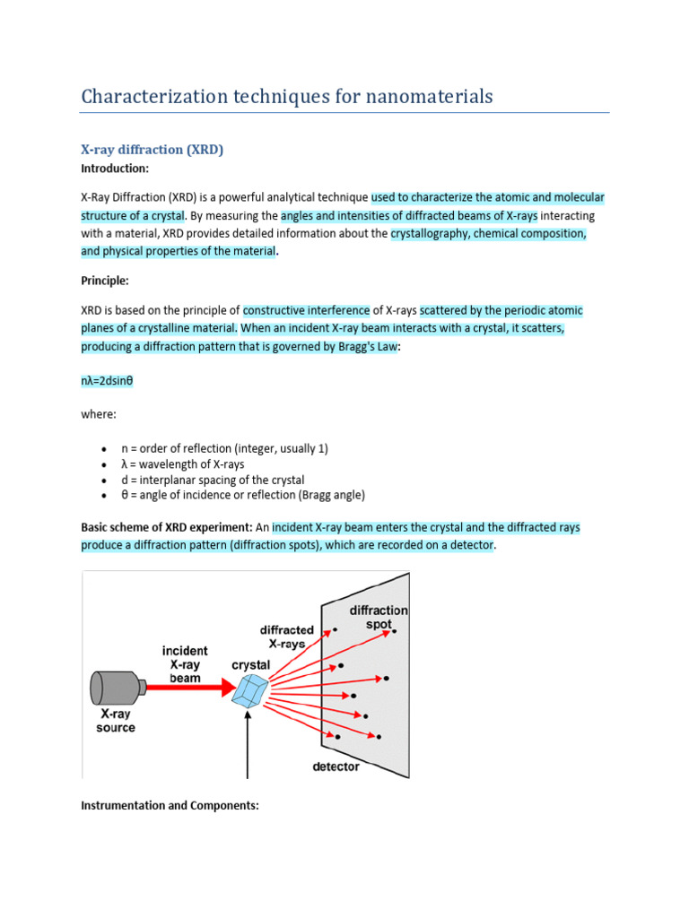 Characterization Techniques for Nanomaterials | PDF | Scanning Electron ...
