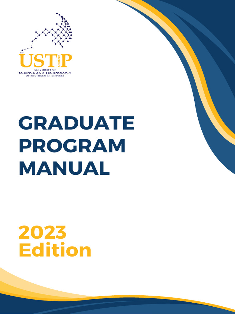 USTP Graduate Program Manual 2023 | PDF | Thesis | Academic Degree