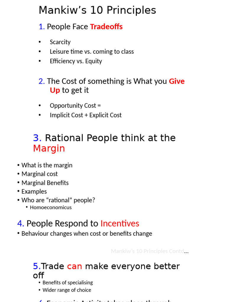 Mankiw's 10 Principles | PDF
