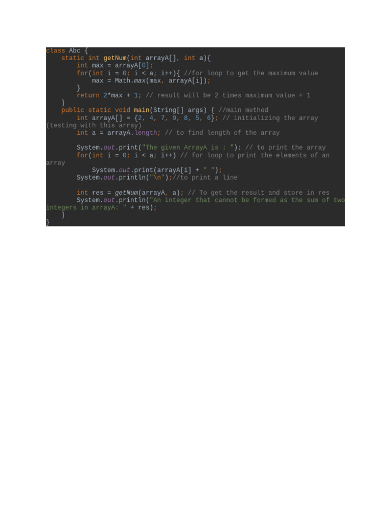 Maximum Value Calculation in Java | PDF