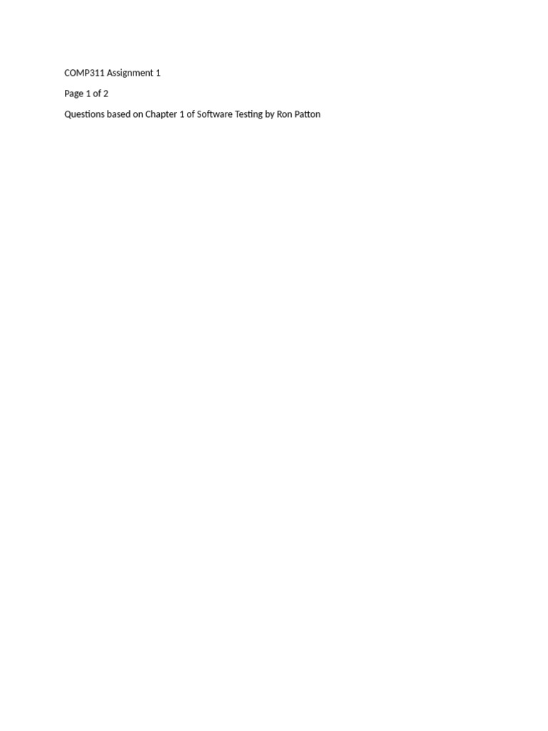 COMP311 Assignment 1 | PDF