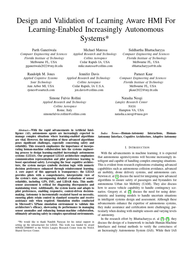 Design and Validation of Learning Aware HMI For Learning-Enabled ...