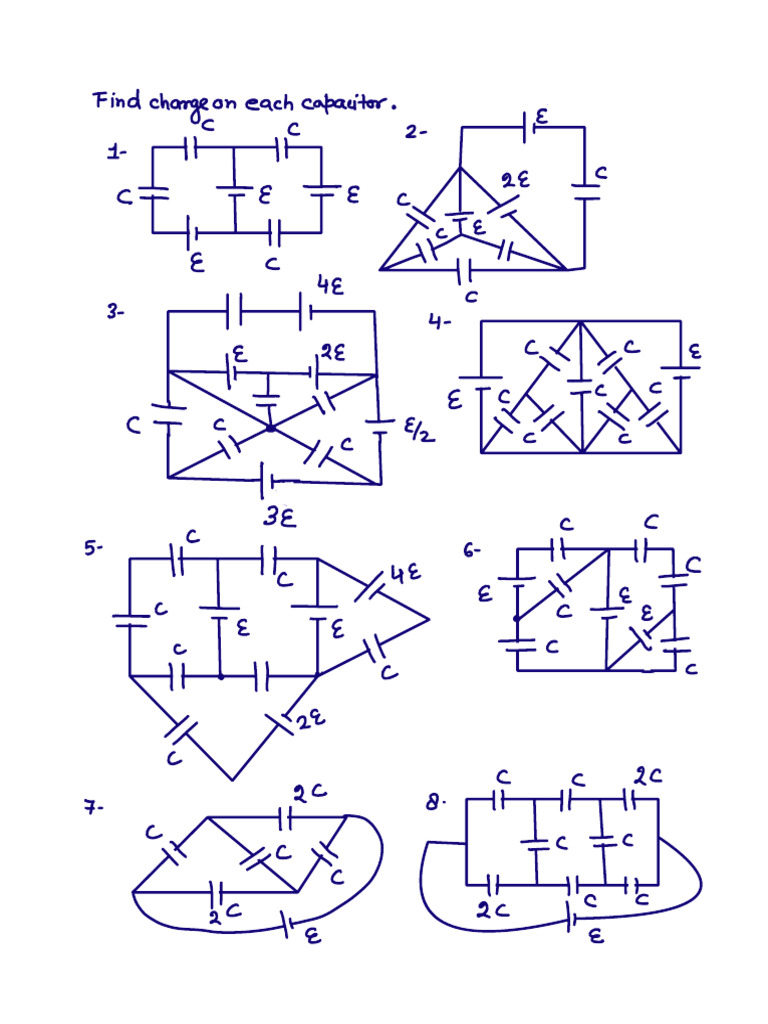 Capacitor Circuit Solving 3 | PDF